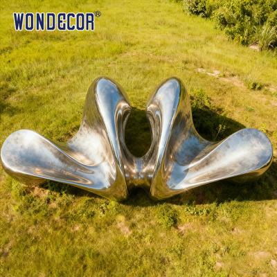 China Large Outdoor Abstract Stainless Steel Sculpture 'Rhythm Wings' for sale