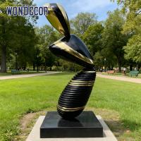 China Large-scale Outdoor Abstract Irregular Geometric Stainless Steel Sculpture for sale