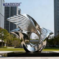 China Large Outdoor Stainless Steel Art - Style Sculpture, Modern Urban Landscape Decorative Ornament for sale