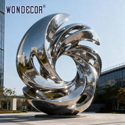 China Large outdoor modern urban landmark architectural art metal stainless steel sculpture for sale