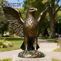 China Outdoor Large Retro-style Bronze Eagle Sculpture for sale