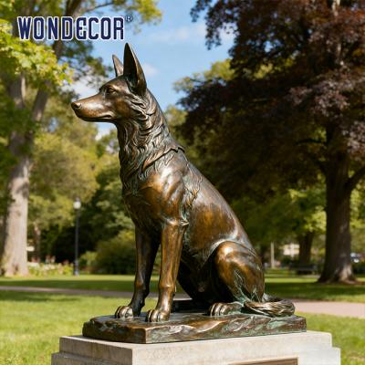 China Large Modern Bronze Dog Sculpture for Outdoor Park Landscape for sale