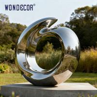 China Large-Scale Abstract Circular Stainless Steel Sculpture for Outdoor Plaza for sale