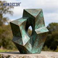China Large Outdoor Modern Metal Decorative Geometric-Shaped Bronze Sculpture for Squares for sale