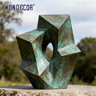 China Large Outdoor Modern Metal Decorative Geometric-Shaped Bronze Sculpture for Squares for sale