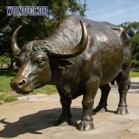 China Life-Size Bison Bronze Sculpture - Modern Metal Animal Decoration for Outdoor Parks for sale