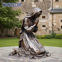 China Outdoor Life Size Praying Sculpture Bronze for sale