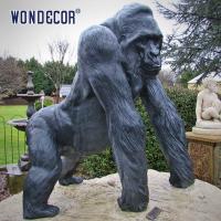 China Garden Use Life Size Black Patina Effect Bronze Gorilla Sculpture for Sale for sale
