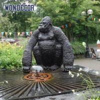 China Garden Use Life Size Black Patina Effect Bronze Gorilla Sculpture for Sale for sale