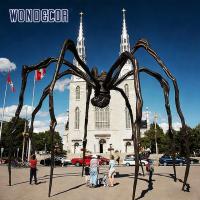 China Casting custom sized black large copper bronze spider statues, suitable for squares or gardens for sale