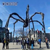 China Casting custom sized black large copper bronze spider statues, suitable for squares or gardens for sale