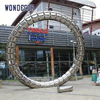 China Custom Ring Mirror Polished Ring Stainless Steel Sculpture Modern Outdoor Sculpture for sale
