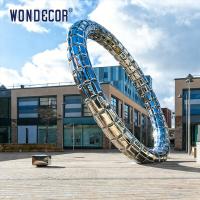 China Custom Ring Mirror Polished Ring Stainless Steel Sculpture Modern Outdoor Sculpture for sale