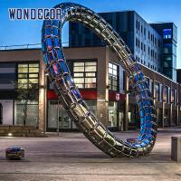 China Custom Ring Mirror Polished Ring Stainless Steel Sculpture Modern Outdoor Sculpture for sale