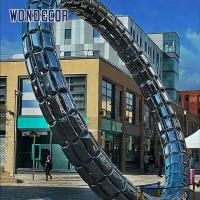 China Custom Ring Mirror Polished Ring Stainless Steel Sculpture Modern Outdoor Sculpture for sale