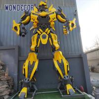 China 3m Tall Large Optimus Prime Stainless Steel Sculpture Outdoor Plaza Transformer Theme Commercial Decorative Statue for sale