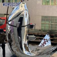 China Modern Animal Fish Stainless Steel Sculpture Custom Outdoor Decor Large Sculpture for sale