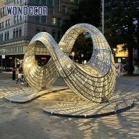 China Large Outdoor Stainless Steel Sculpture Lighting Sculpture for sale