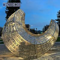 China Large Outdoor Stainless Steel Sculpture Lighting Sculpture for sale