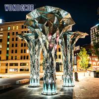 China Large outdoor park stainless steel lighting sculpture for sale