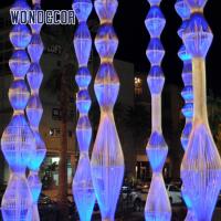 China Large outdoor park square stainless steel lighting sculpture for sale