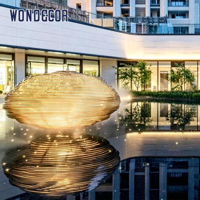 China Large outdoor lighting stainless steel spherical sculpture for sale