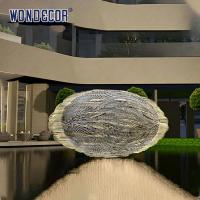 China Large outdoor lighting stainless steel spherical sculpture for sale