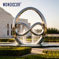 China Large outdoor stainless steel water fountain sculpture for sale