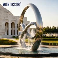 China Large outdoor stainless steel water fountain sculpture for sale
