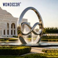 China Large outdoor stainless steel water fountain sculpture for sale