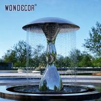 China Large outdoor park square pool spray stainless steel sculpture for sale