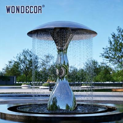 China Large outdoor park square pool spray stainless steel sculpture for sale