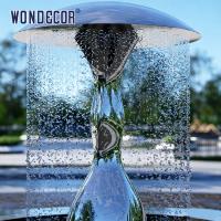 China Large outdoor park square pool spray stainless steel sculpture for sale