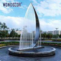 China Large outdoor park square fountain stainless steel sculpture for sale