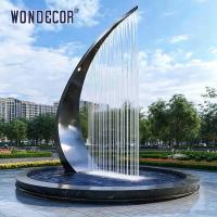 China Large outdoor park square fountain stainless steel sculpture for sale