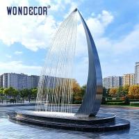 China Large outdoor park square fountain stainless steel sculpture for sale