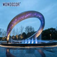 China Large outdoor park square fountain stainless steel sculpture for sale