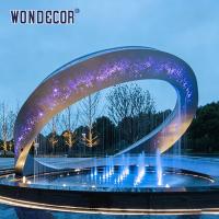China Large outdoor park square fountain stainless steel sculpture for sale