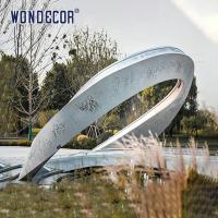 China Large outdoor park square fountain stainless steel sculpture for sale