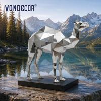 China Large Mirror Stainless Steel Geometric Faceted Camel Sculpture for City Plaza & Scenic Spot Landscape for sale