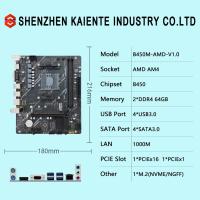 China Motherboard AMD B450 Desktop PC AM4 Motherboard For Gaming 2*DDR4 64G for sale