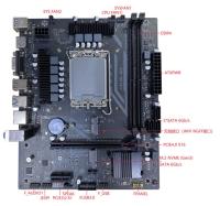 China Hot Selling H610 Motherboard Intel Core 12/13th I9/I7/I5/I3/Pentium LGA1700 Motherboard Dual Channels DDR4 64G With M.2 VGA H610M-4D4-V1.1 for sale