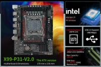 China X99-P32 V1.1 X99  Motherboard XEON ddr3 LGA 2011-3 For Xeon 2680V3 CPU 16GB DDR4 M-ATX NVME M.2 supported for sale