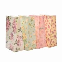 China OEM 3 Lb Flower Printing Gift Sweet Paper Bread Bags For Party Favour Wedding for sale