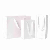 China Kuaima FSC Jewelry plain White Shopping Paper Gift Bags With Handles for sale
