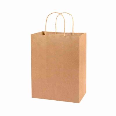 China Custom Khaki Kraft Paper Shopping Bags 90gsm-150gsm for sale