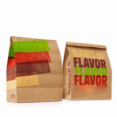 China Brown Kraft Reusable Paper Greaseproof Wax Sandwich Bags Oem for sale
