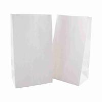 China Plain White Waxpaper Kraft Paper Bread Bags Biodegradable 250g for sale