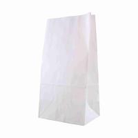 China ODM White Kraft Waxpaper Food Bags Carrier For Restaurant 60gsm for sale