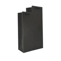 China 250gsm Stand Up Gusseted Paper Wine Bags Wine Bottle Bags Bulk for sale